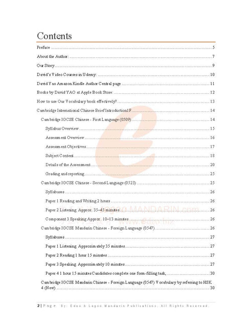 IGCSE Chinese Theme-Based Chinese Vocabulary V2025 – 1Salesforce