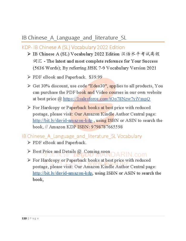 IB Chinese B SL May 2022 Mock Paper-Reading, Listening, Writing ...