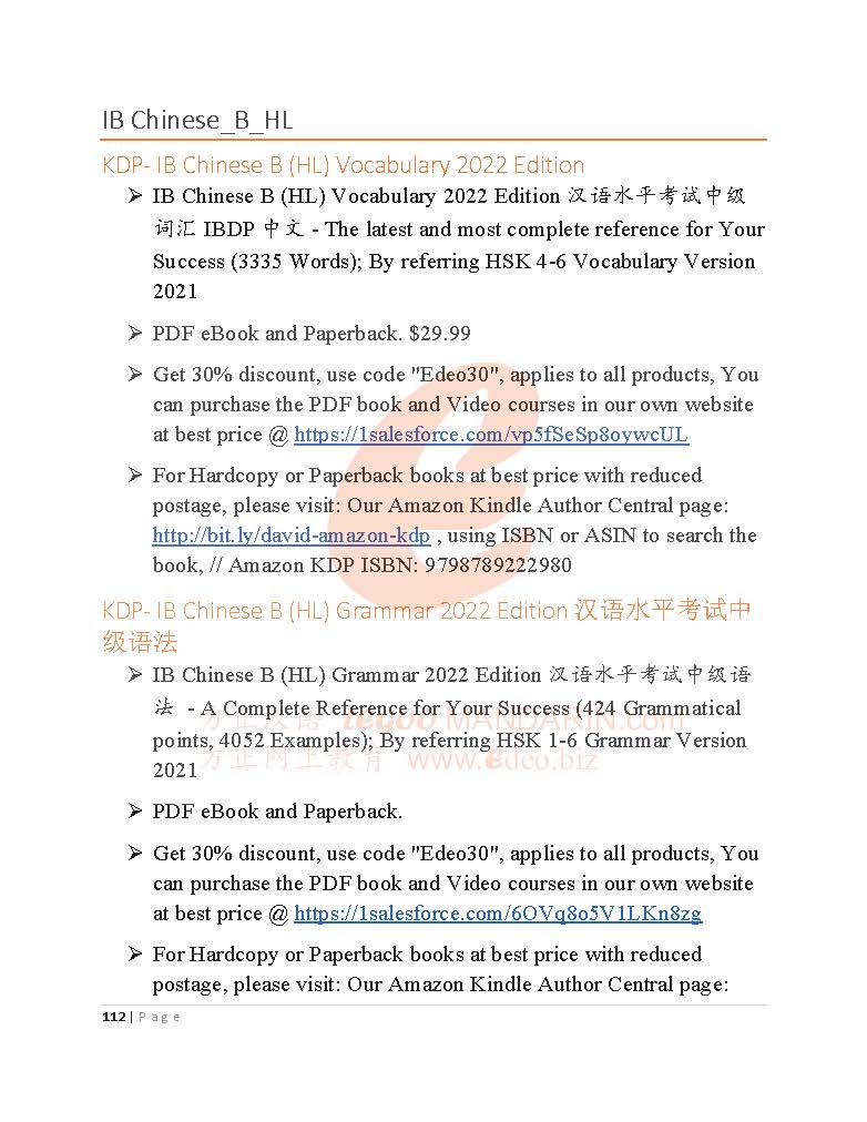 IB Chinese B SL May 2022 Mock Paper-Reading, Listening, Writing ...